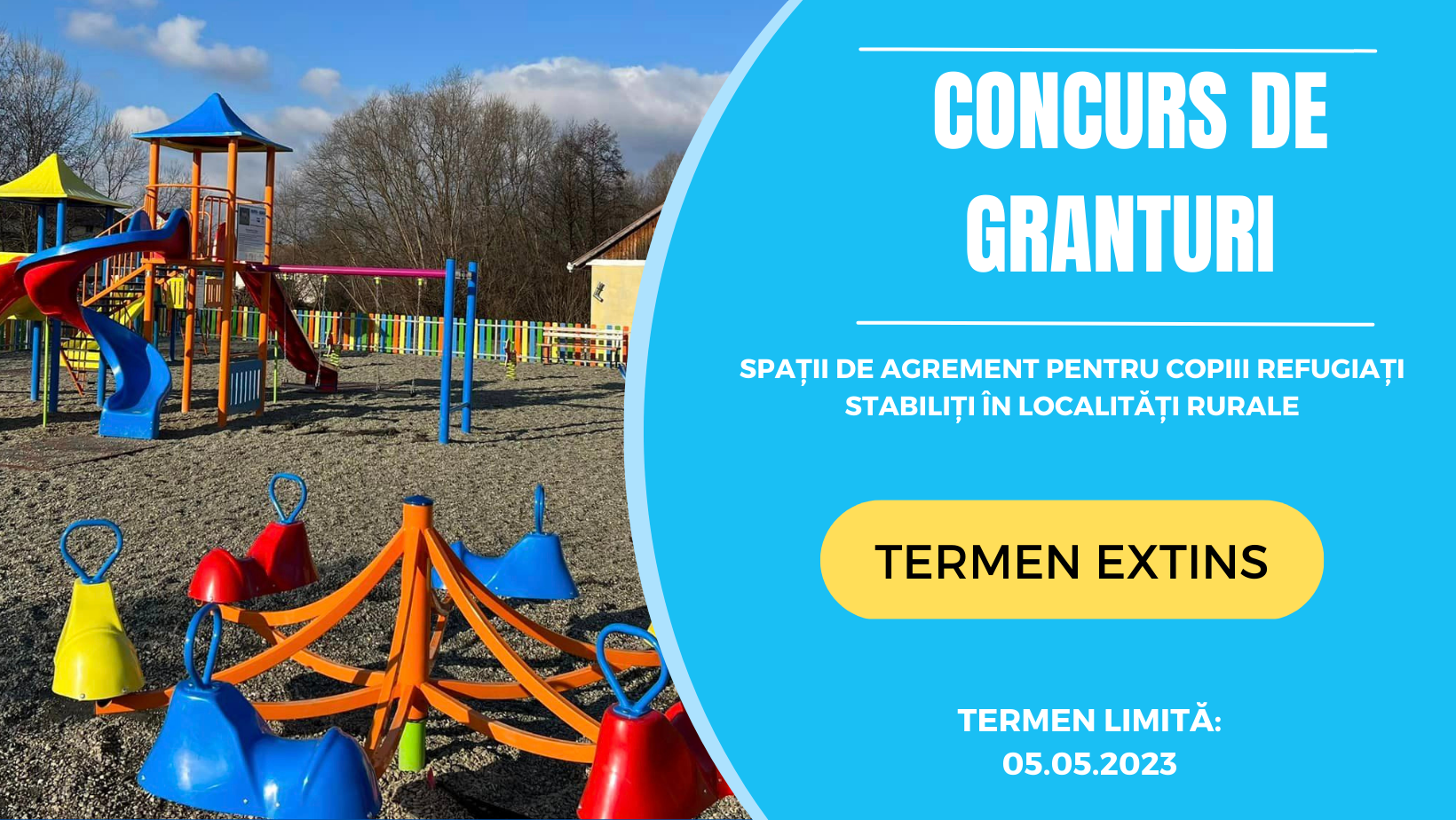 TERMEN EXTINS: CONCURS DE GRANTURI PRIVIND ÎMBUNĂTĂȚIREA SPAȚIILOR DE AGREMENT PENTRU COPIII ...